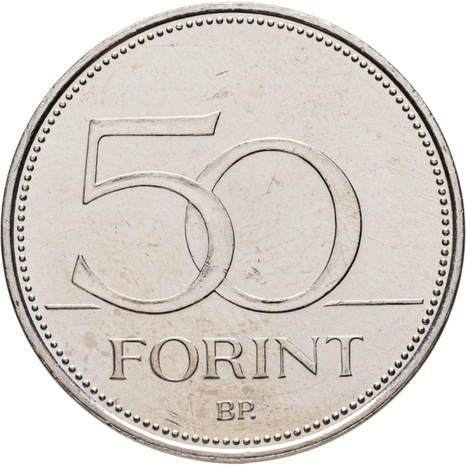 Венгрия 50 форинтов forint 2016 "70 лет форинту", Мельхиор медь-никель, в сохранности UNC