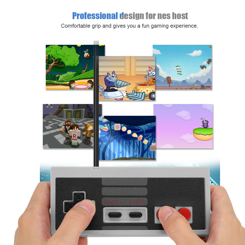 Классический проводной игровой USB-контроллер с игровой ручкой, изначально разработанный для хоста NES Mini (серый)