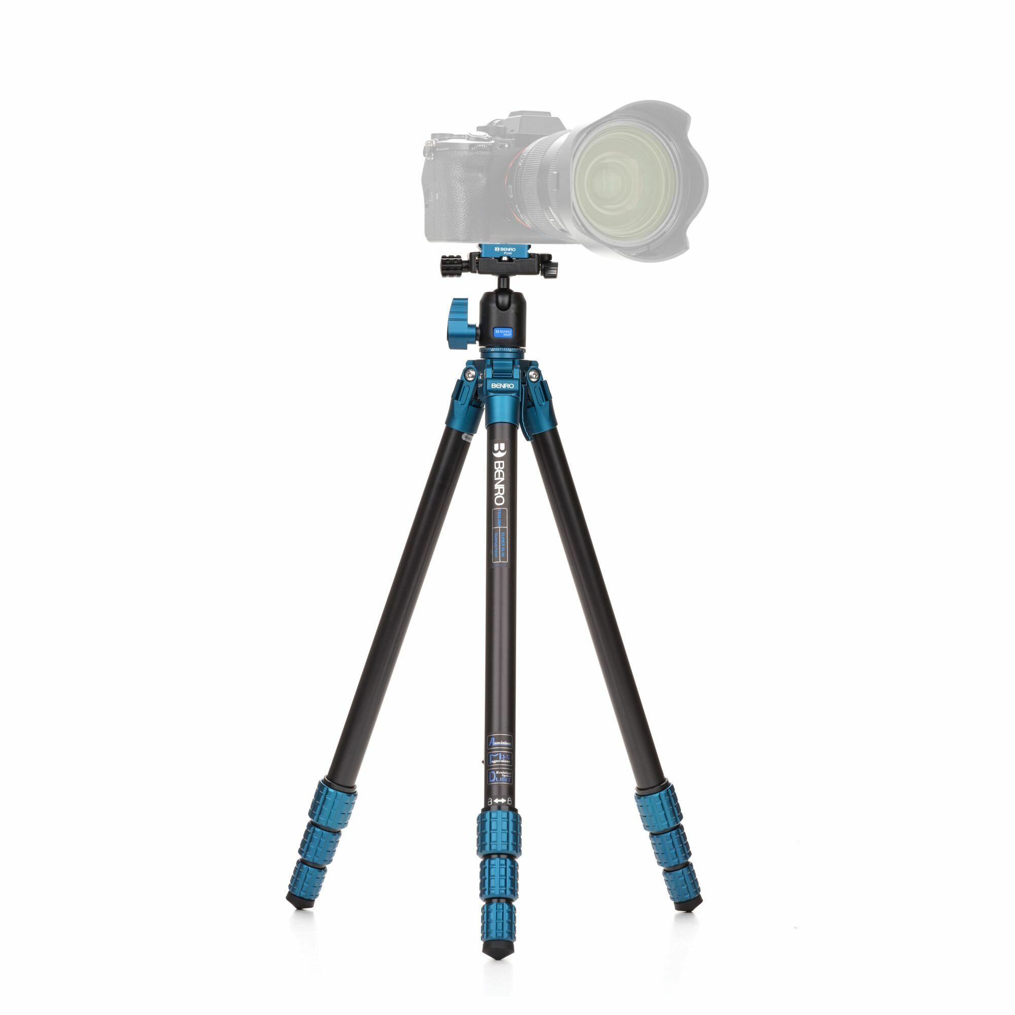 Штатив Benro TSSL08AN00P Super Slim, с шаровой головкой, алюминиевый, с цангами, для фотоаппарата