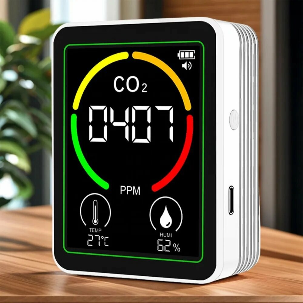 3 в 1 детектор углекислого газа монитор температуры влажности тестер качества воздуха