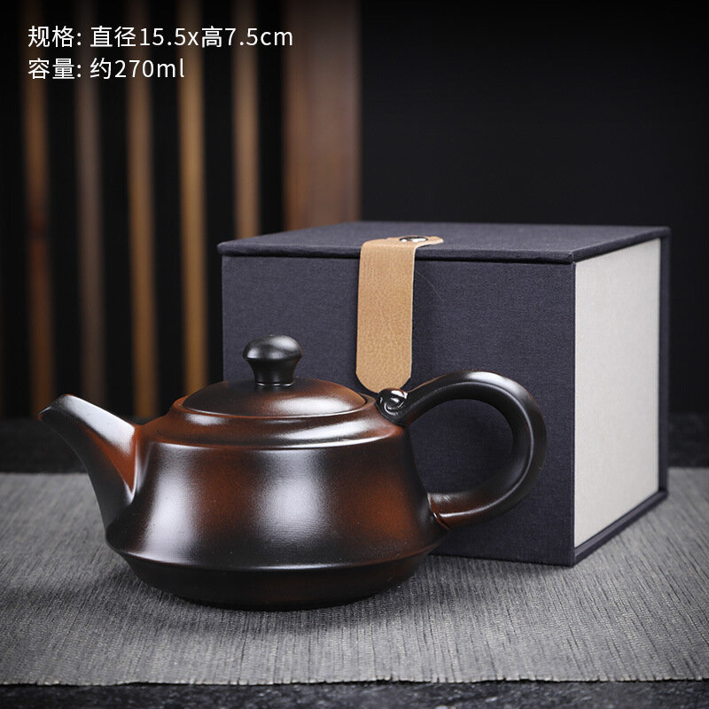 Чайник из фиолетовой глины ручной работы с рельефным узором, большой объем с шариковым фильтром, чайник из фиолетовой глины.