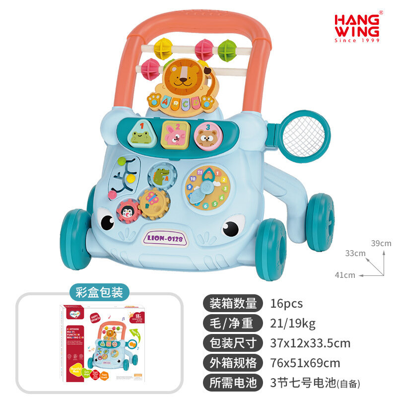 Кросс-бордерный популярный детский ходунок, музыкальный скользящий ходунок для детей, анти-переворот, многофункциональный ручной ходунок