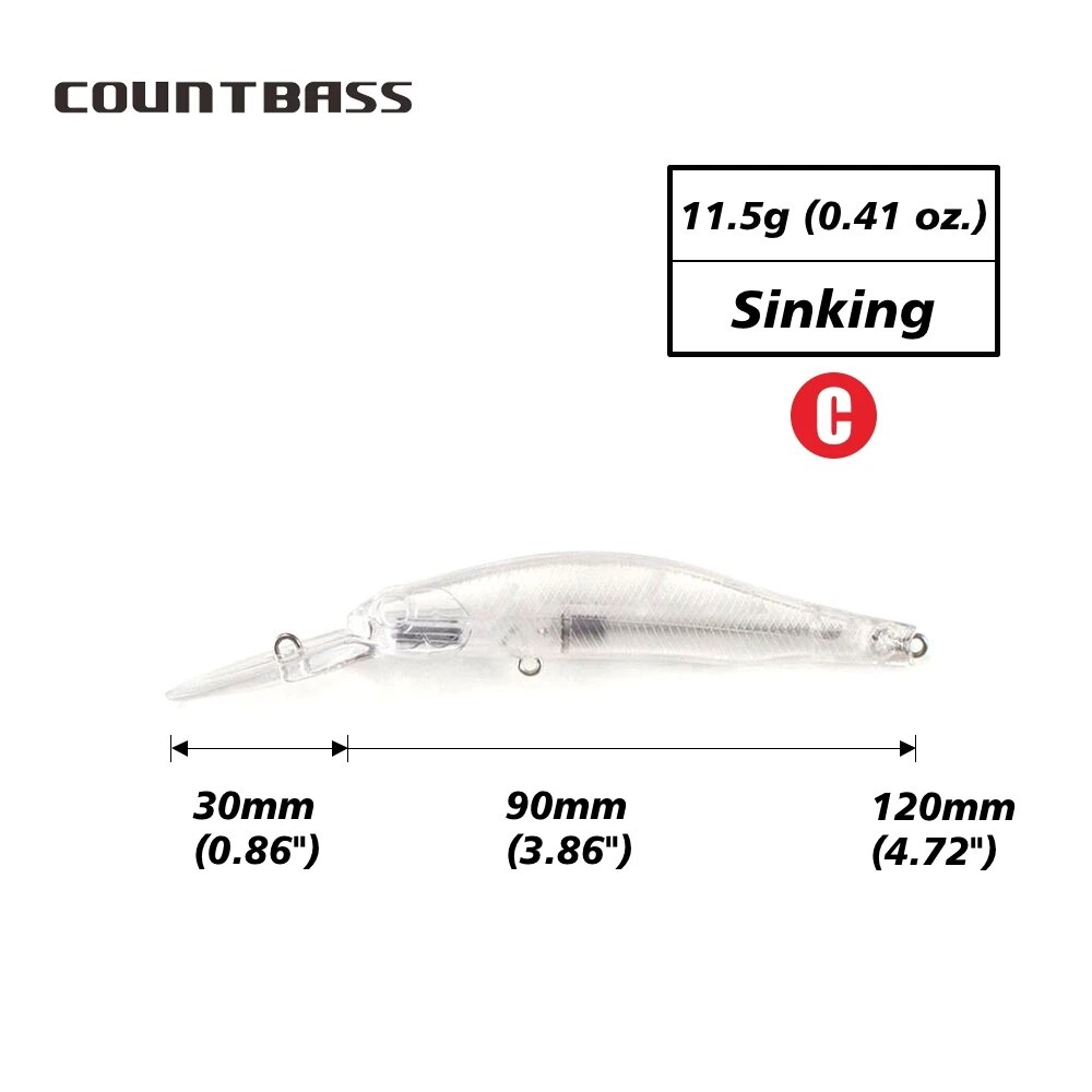 Countbass тонущий воблер C - Blank Lures, 120 мм
