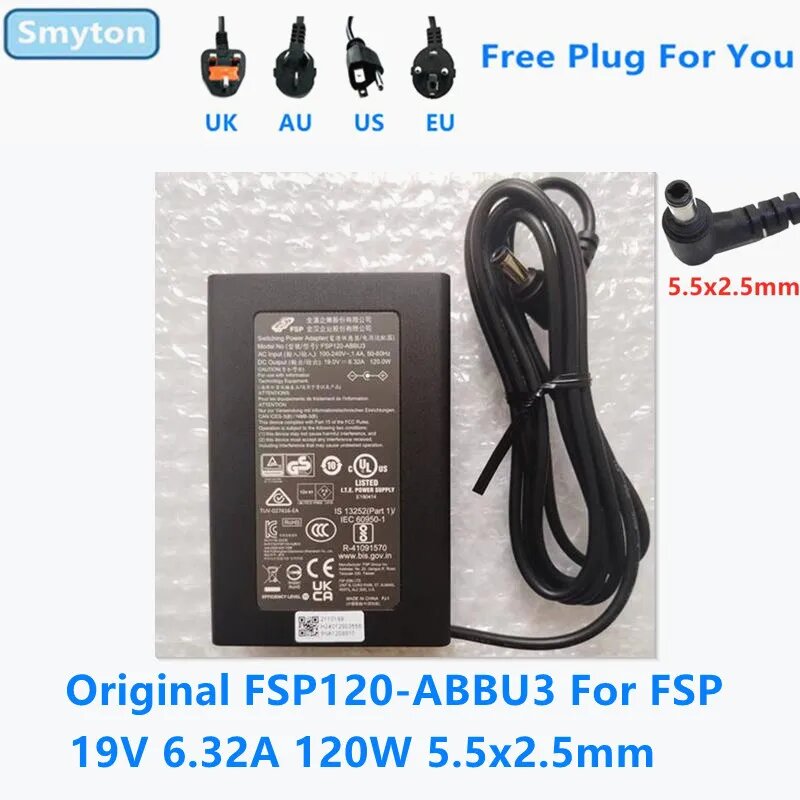 Экави Адаптер для ноутбука FSP120-ABBU3 19В 6.32А 120Вт with EU Plug