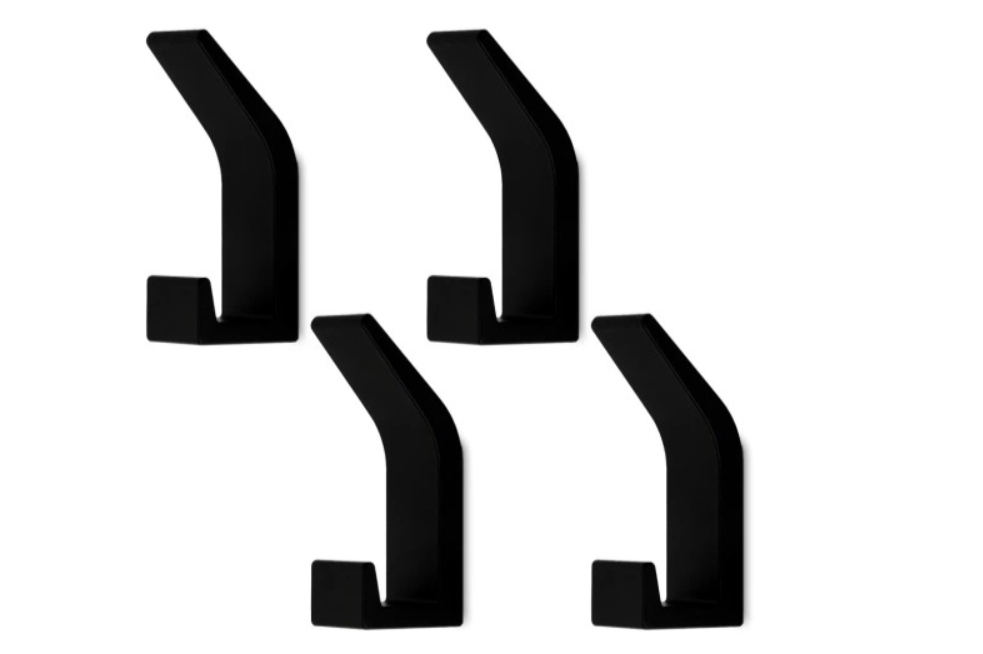 Крючки самоклеющиеся для ванной, черный