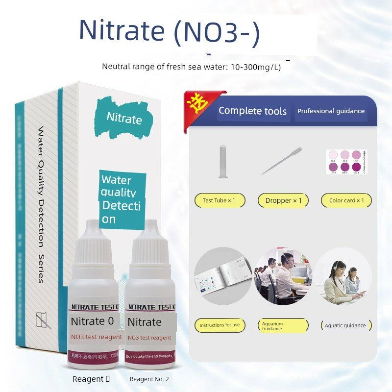 Набор для быстрого тестирования качества воды в аквариумах и аквакультуре: нитриты, аммиак, азот, pH, жесткость,