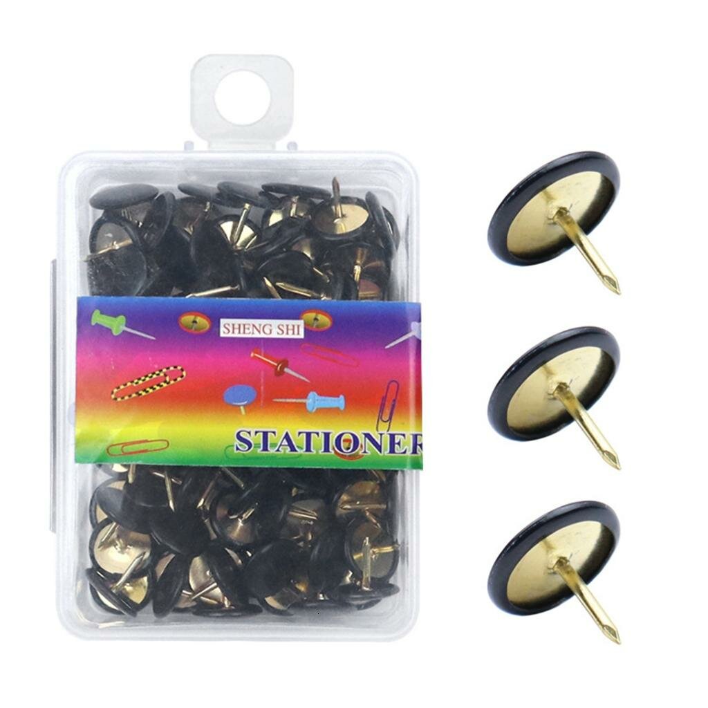 100 Шт накладки для большого пальца, булавки для рисования, булавки для плакатов, кнопки для плакатов на пробковой доске