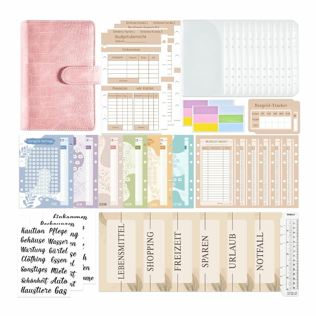 (1 комплект) Немецкая кассовая книга формата А6 с отрывными листами-розовый