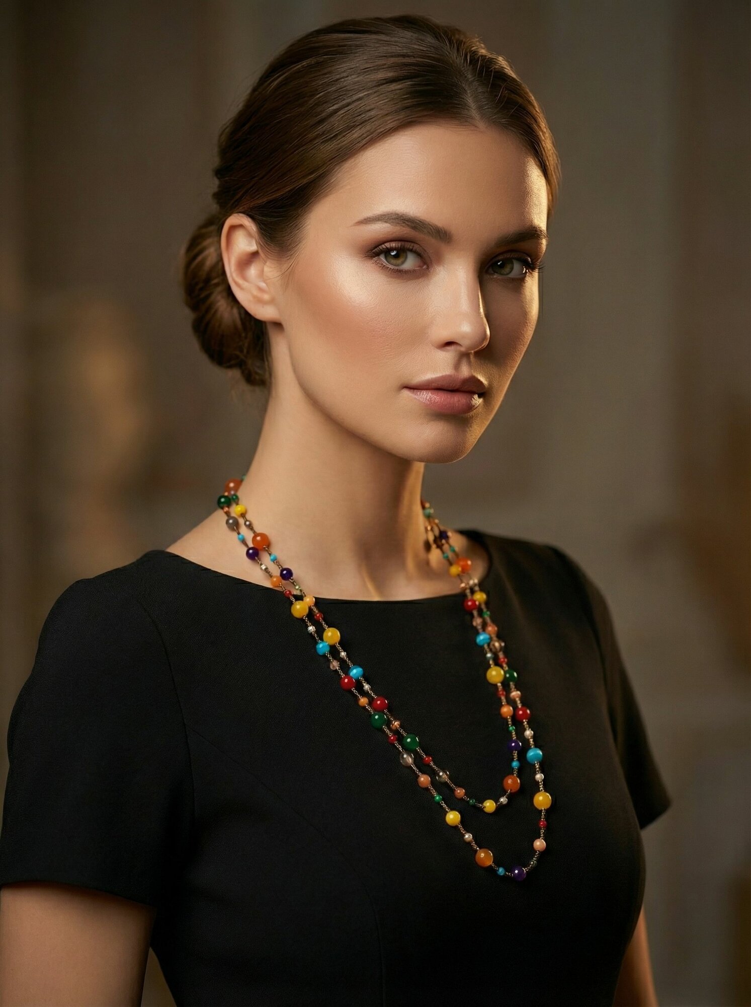 Бусы, жемчуг культивированный, агат