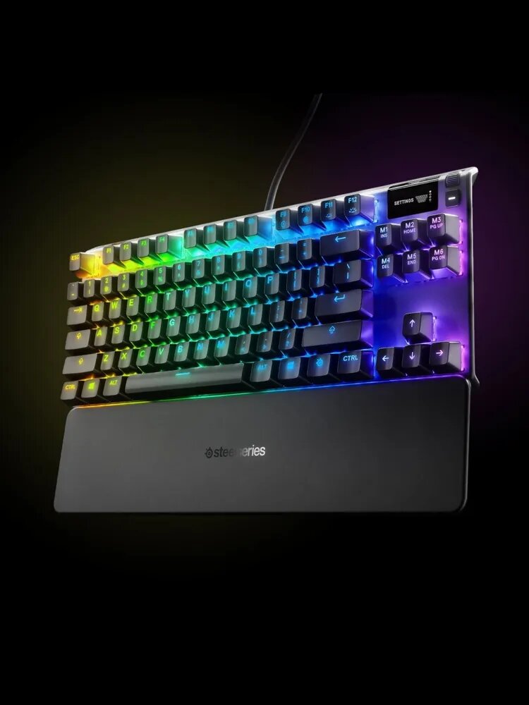 SteelSeries Игровая клавиатура проводная Apex 7 TKL, (SteelSeries QX2 Blue), Английская раскладка