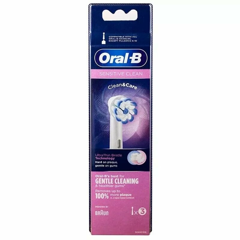 Насадки Braun Oral-B Sensitive Clean, Clean & Care, 3 шт.