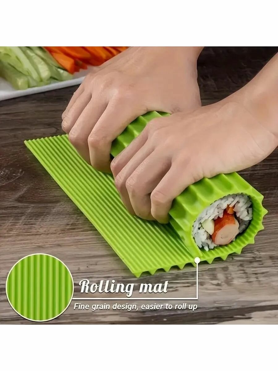 Силиконовая циновка для роллов и суши, Кухонный коврик суши