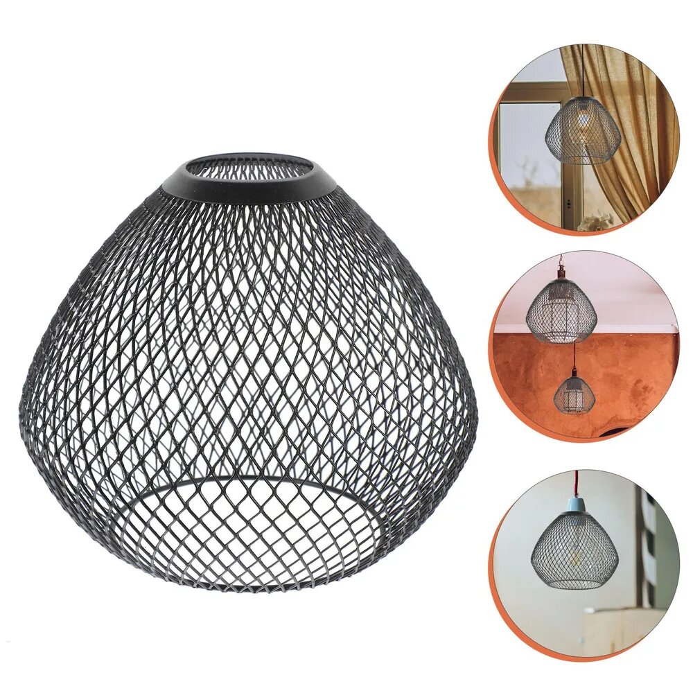 Ламповый Плафон Сетчатый Черный Изделие Из Железа 16.00X16.00X13.00Cm