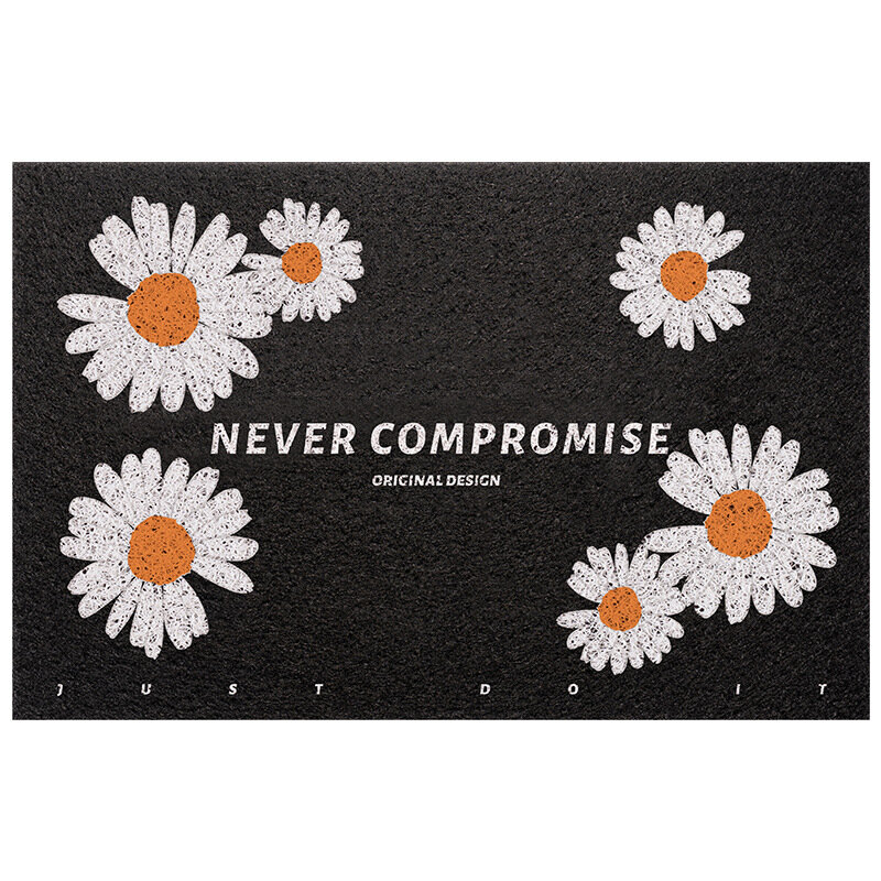 Коврик Never Give Up, антипролётный для входа, вырезаемый, размер 80x120см