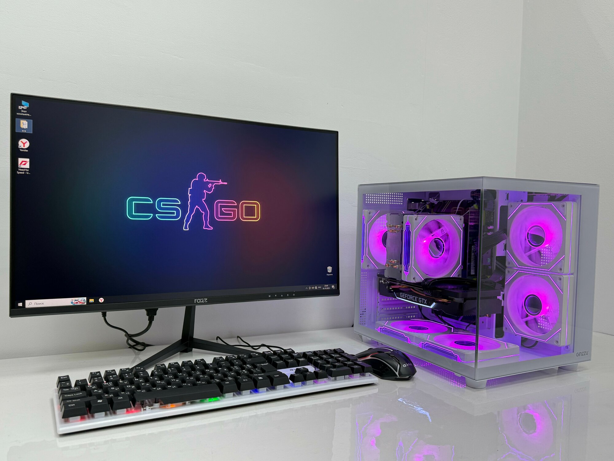 Игровой комплект с Монитором 24"| Ryzen 5 5600 | GTX 1660 Super 6GB | SSD 512GB, 16GB DDR4, БП 600W | White