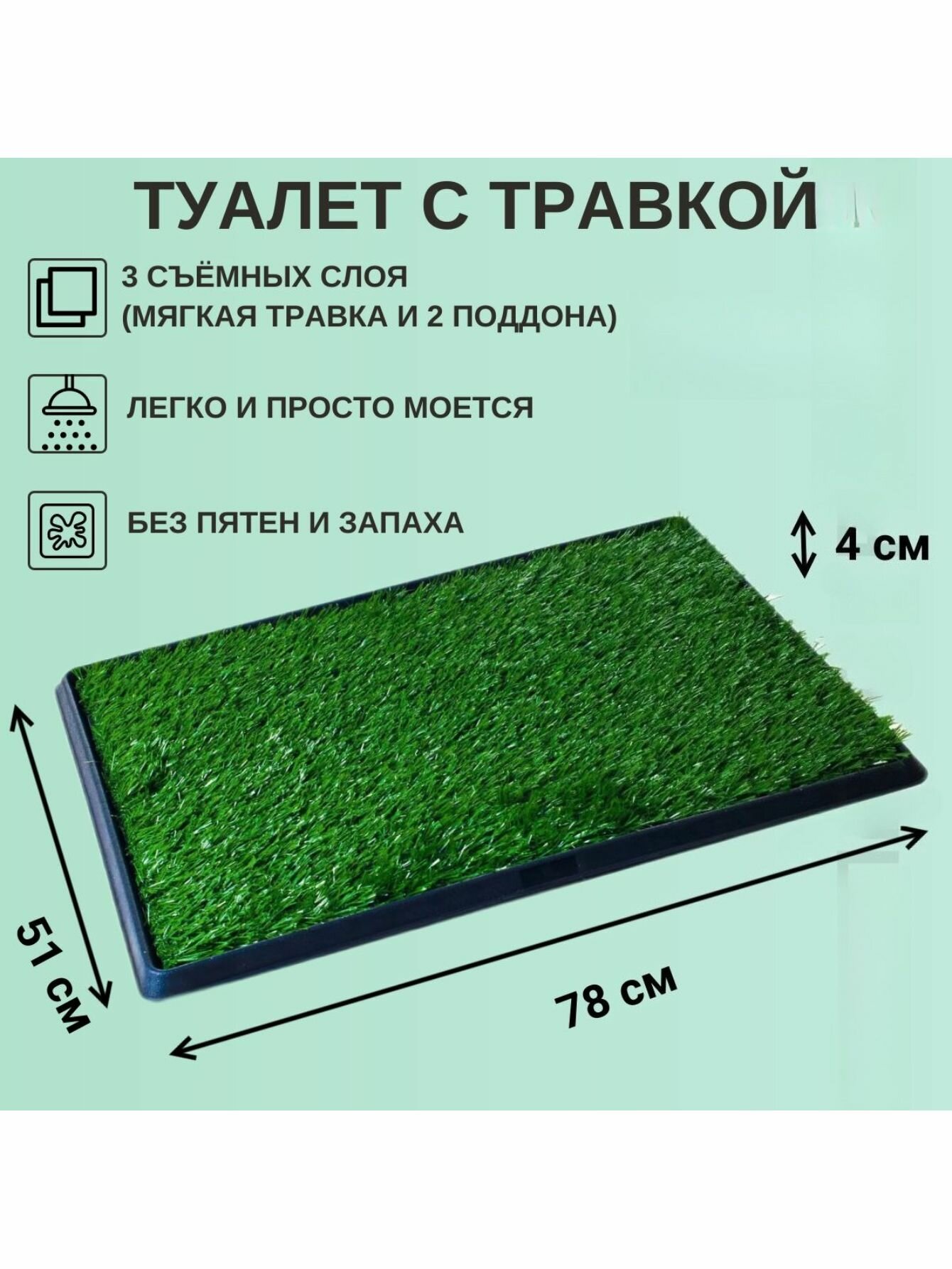 Туалет лоток для собак с искусственной травой