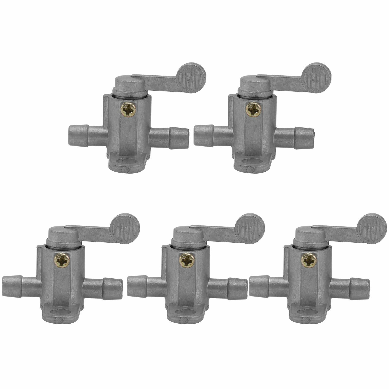 Бензиновый кран из алюминиевого сплава для мотоцикла, серебристый, в наборе 5 штук, для замены