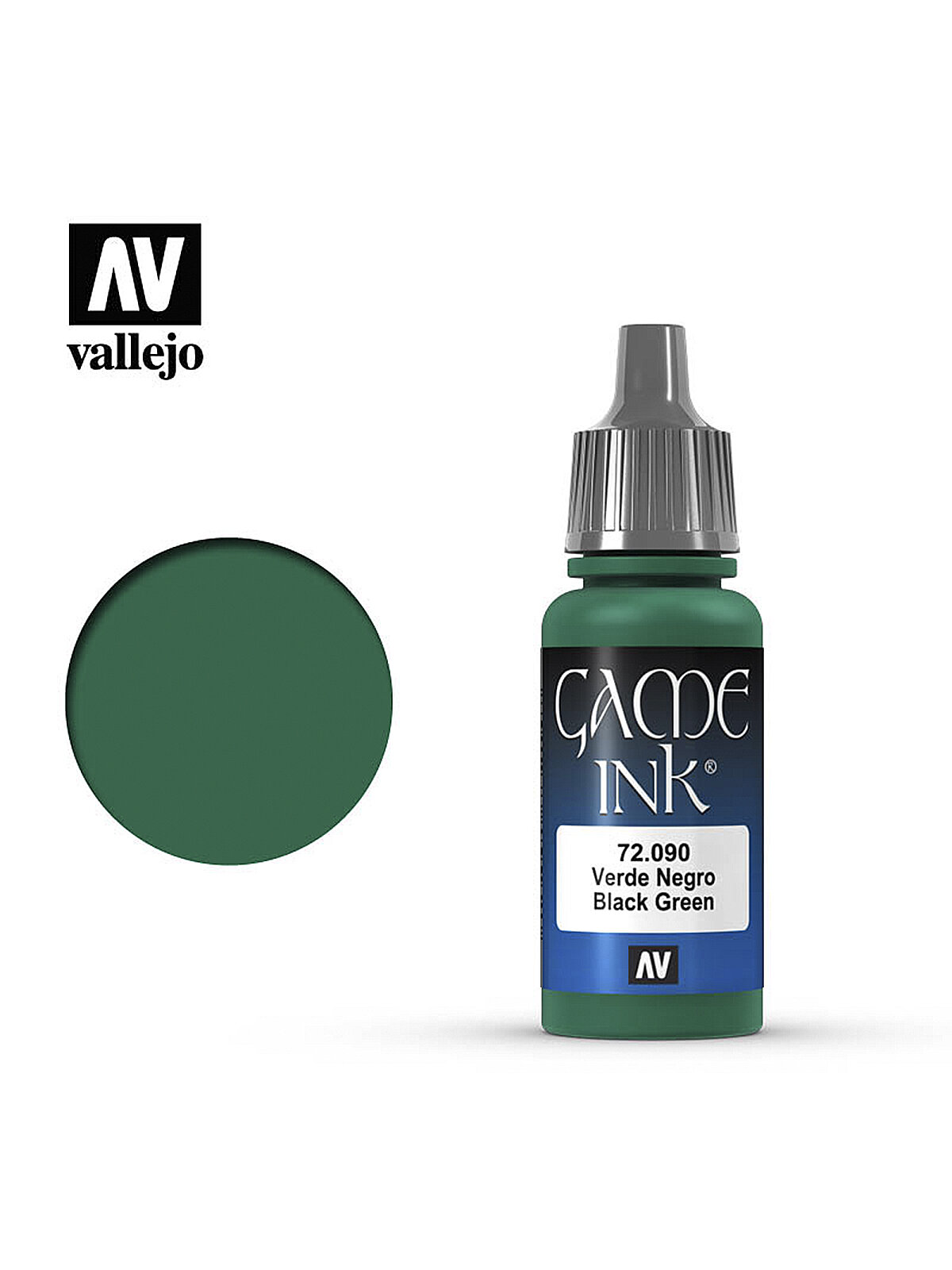 Краска акриловая Vallejo серии Game Ink - Black Green 72090, 17 мл
