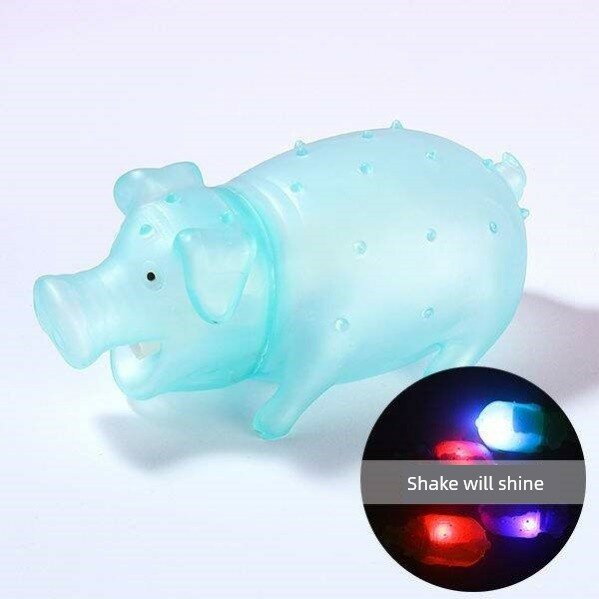 Светящаяся свинья может лая и звучит. Креативная кричащаяся резиновая игрушка-свинка. Мягкая декомпрессия и