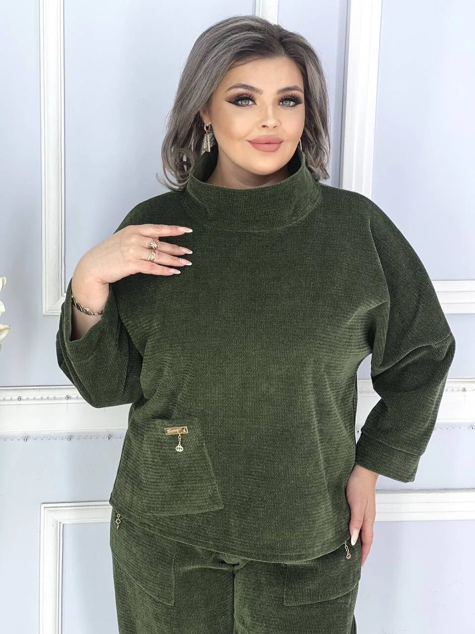 Комплект одежды Костюм брюки тесла шоколад/хаки/изумруд