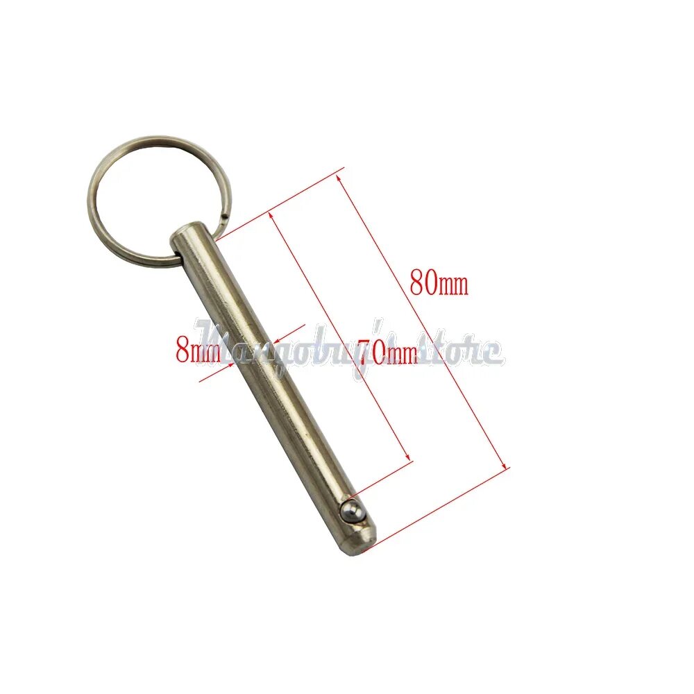 Быстроразъемные штифты Amposkon Bimini Boat Top Deck Hinge Quick Release Ball Pin 6 мм, 8 мм, 10 мм