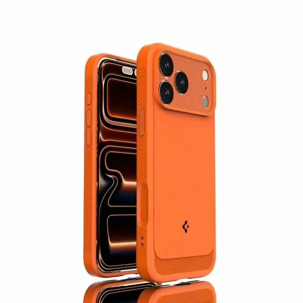 Spigen Чехол для iPhone 17 Pro , Rugged Armor MagFit защитный ударопрочный MagSafe карбон дизайн защита камеры