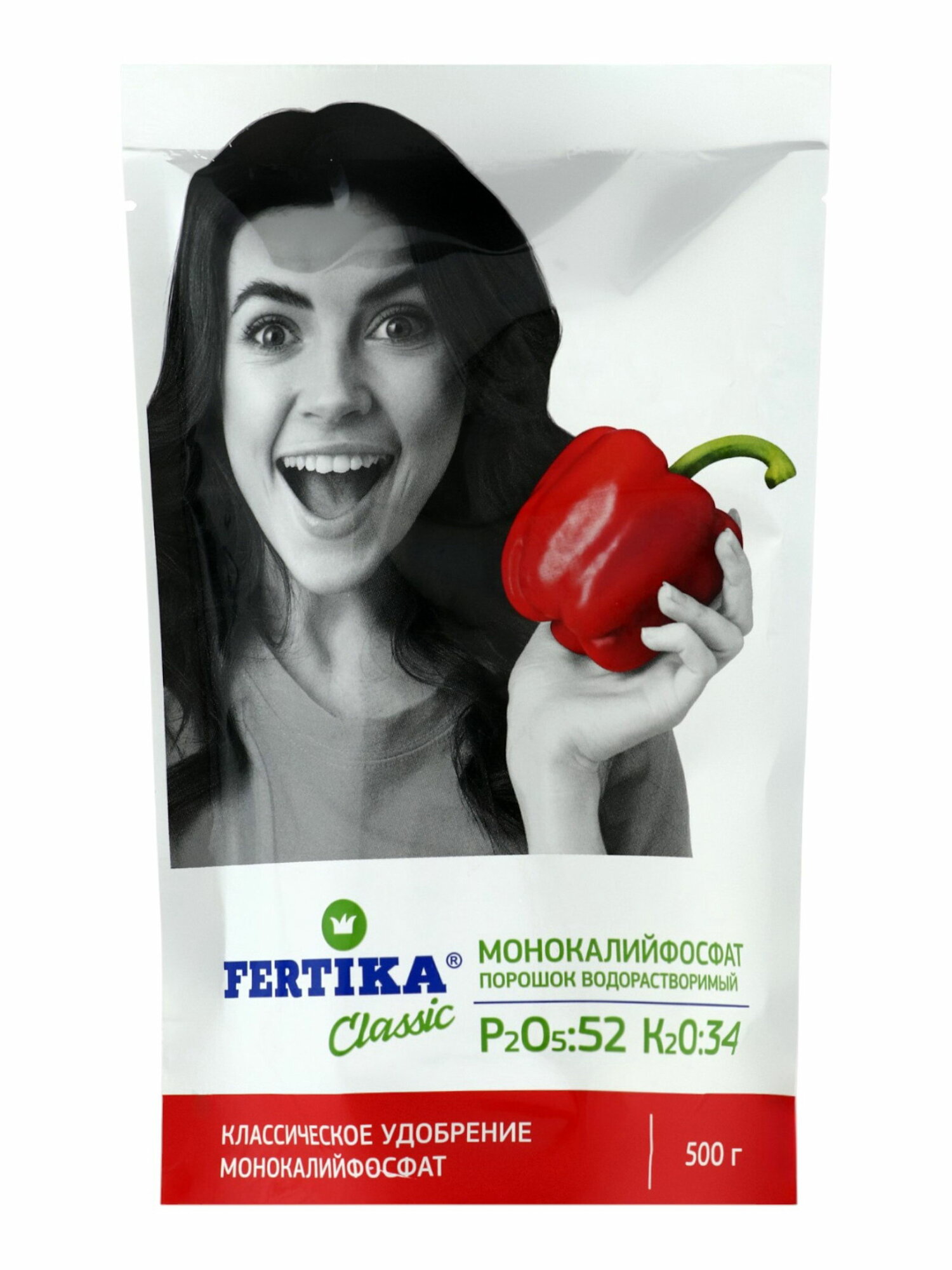 Монокалийфосфат дой-пак 0.5 кг, область применения: для декоративно-цветущих растений