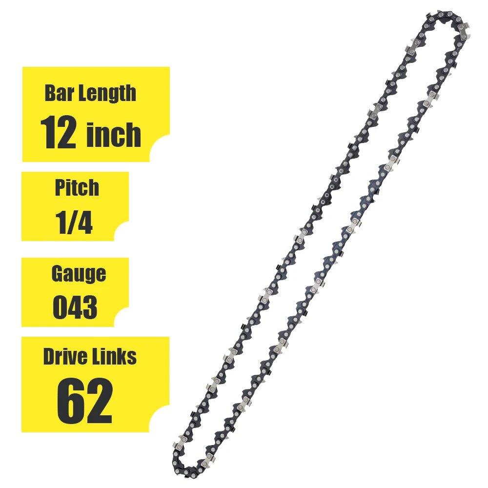 1-4 шт. цепь бензопилы 12 дюймов 1/4 "LP шаг .043" манометр 62 приводные звенья садовые электроинструменты аксессуары Запчасти для бензопил