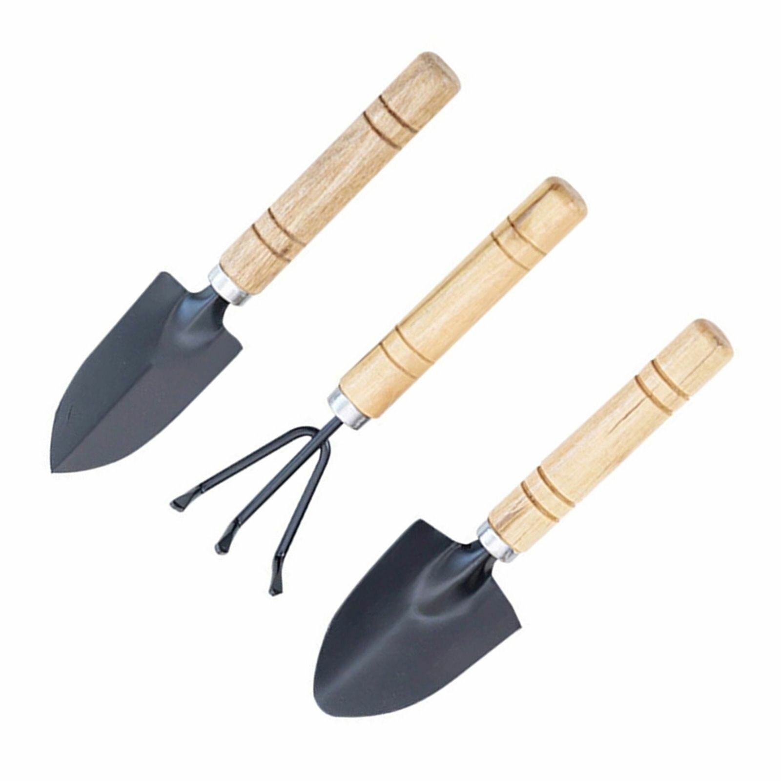 Садовый инструмент для комнатных растений с металлической лопатой совком и граблями