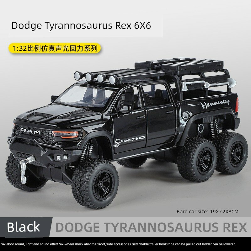 Модель-копия грузовика Маммут с 6 колесами в черном цвете, масштаб 1:64, игрушечный автомобиль