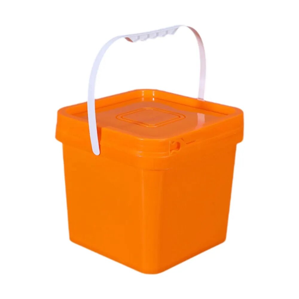 Квадратное ведро для автомойки, дома и уборки, 5 л, прочный полипропилен с крышкой и ручкой