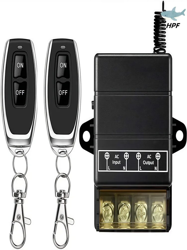 Беспроводной дистанционный выключатель, AC 80-240V, Реле, Выключатели освещения с дистанционным управлением для насосов, охранных систем, с дальностью действия 100 метров