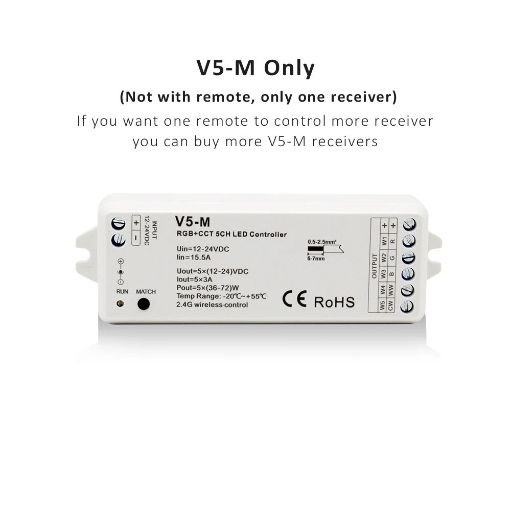 RGB-контроллер V5-M Only, 5 каналов
