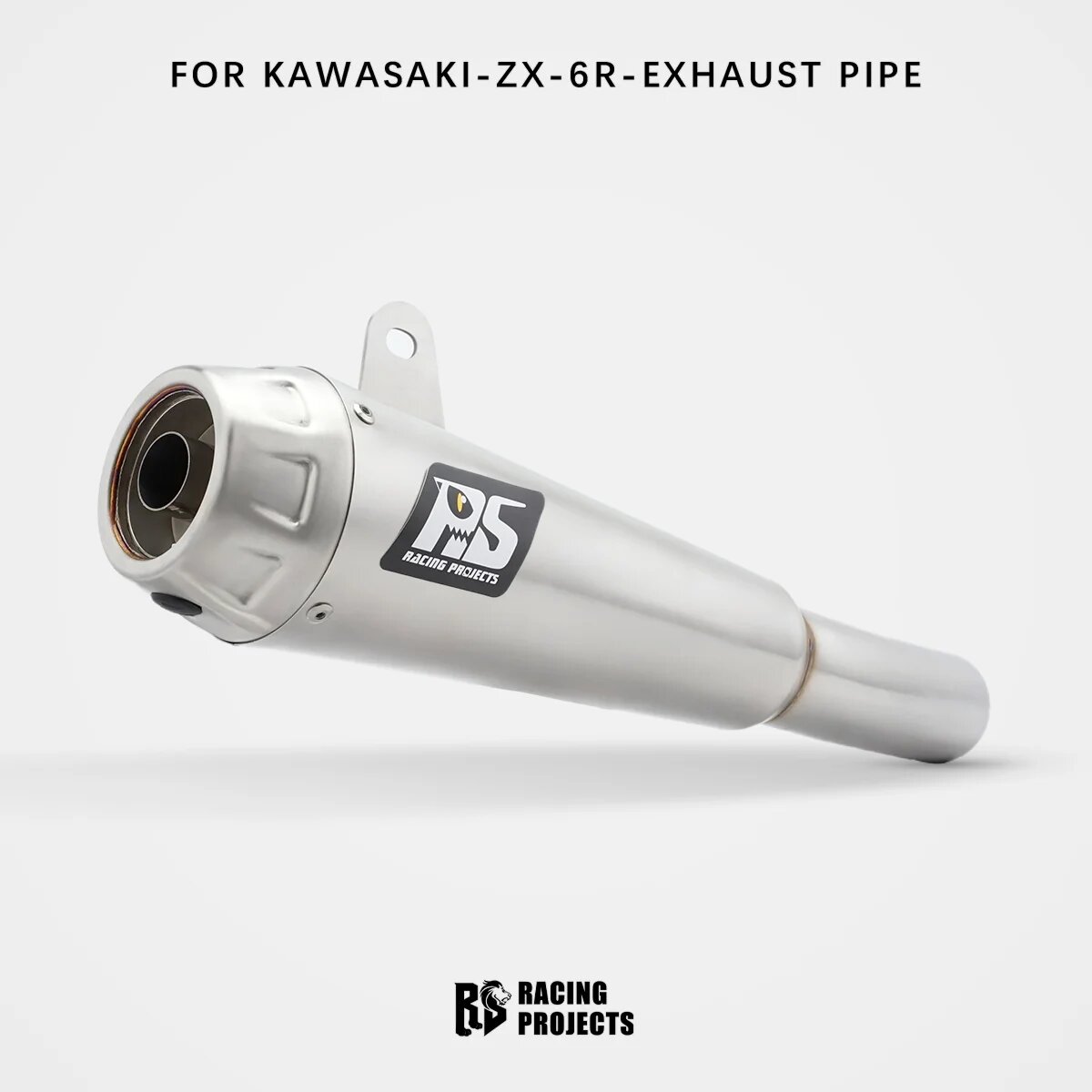 RS для Kawasaki ZX6R 636 2013-2025, раздвижная выхлопная система мотоцикла, глушитель, трубка из нержавеющей стали, гоночный мотоцикл DB killer