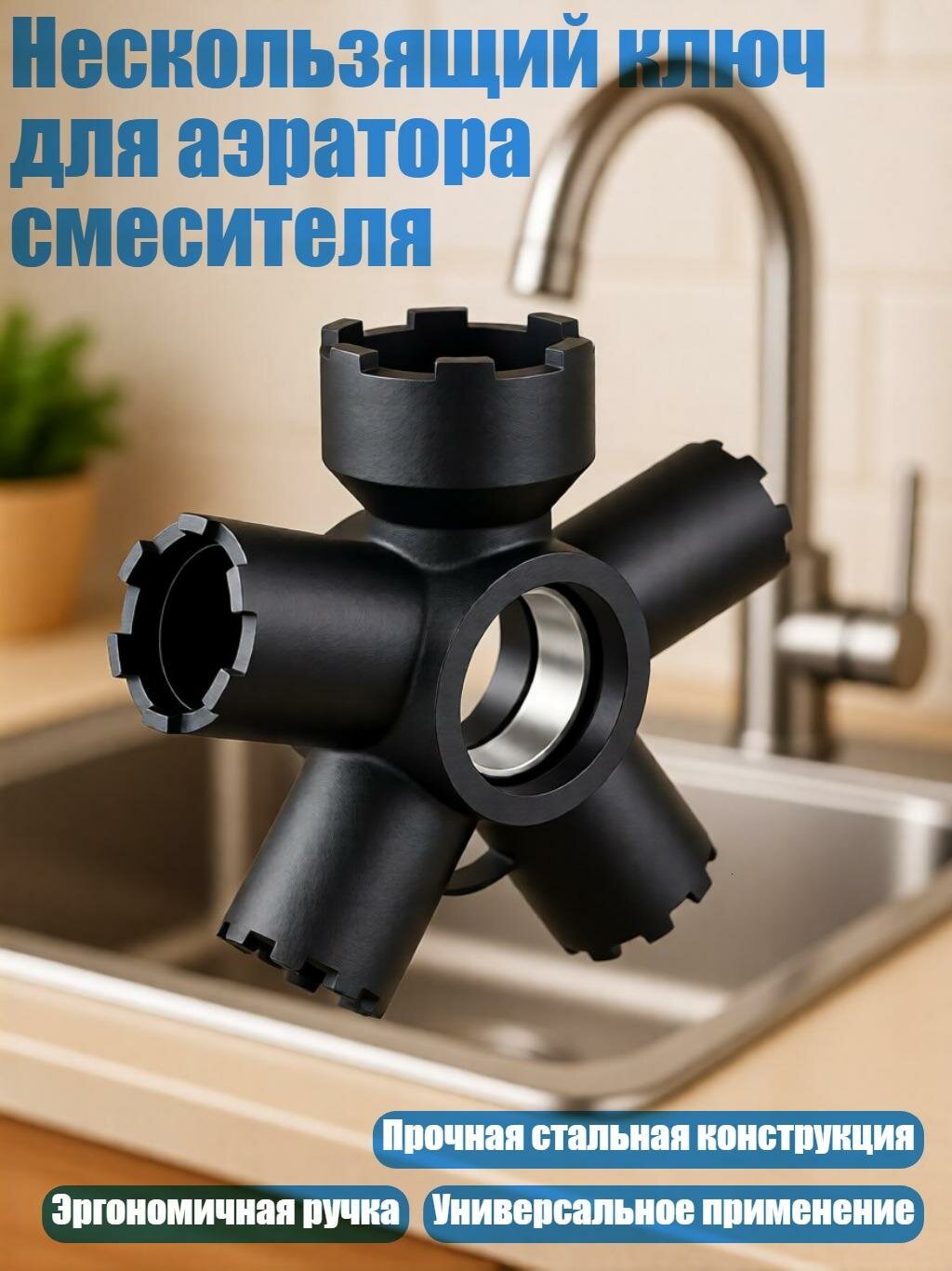 Нескользящий ключ для аэратора смесителя