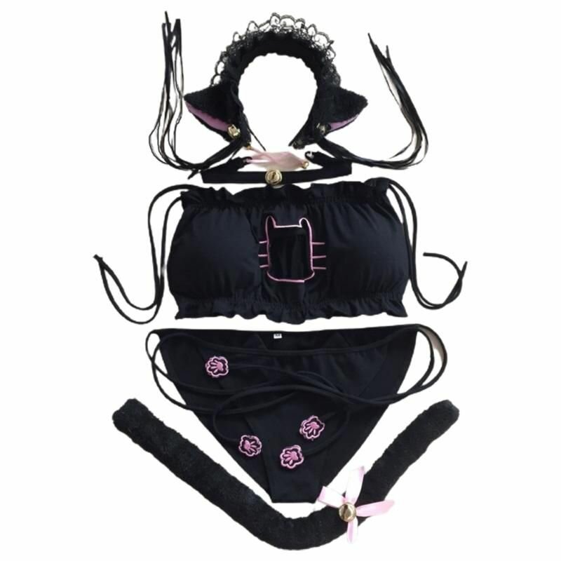 Костюм косплей Кошечка , Черный - M