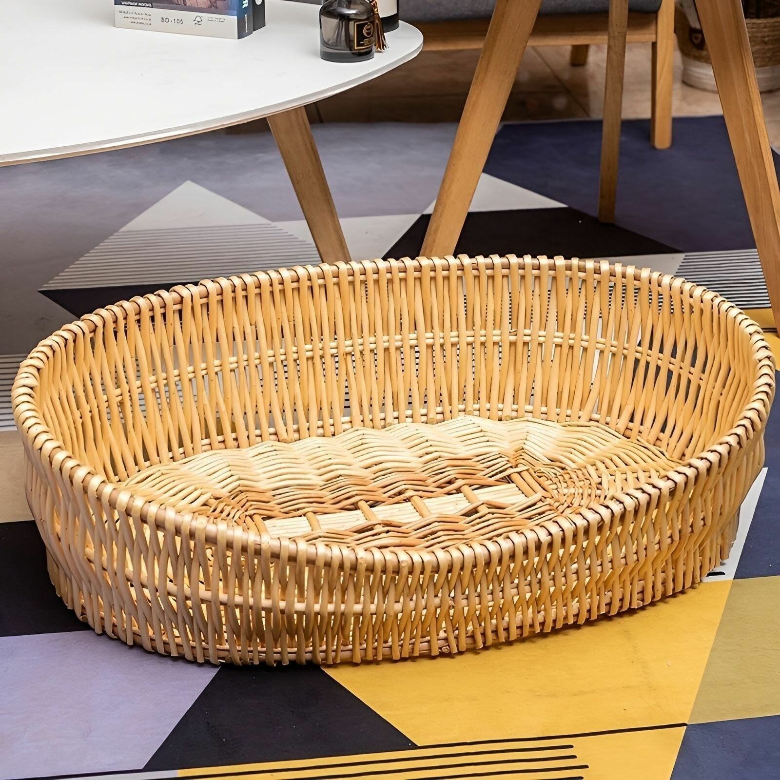 Лежанка плетеная из ивовой лозы, 55 см х 39 см