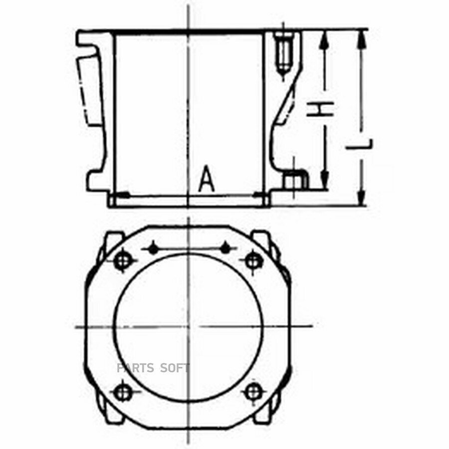 Гильза цилиндра от официального дистрибьютора, KOLBENSCHMIDT, артикул 89597110