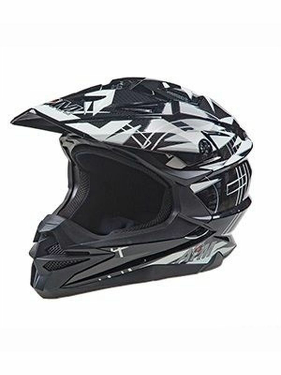 Мотошлем кроссовый AIM JK803S White/Black XXL