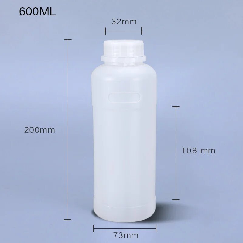 Пластиковые бутылки HDPE 100-1000 мл Белый, 600ml translucent
