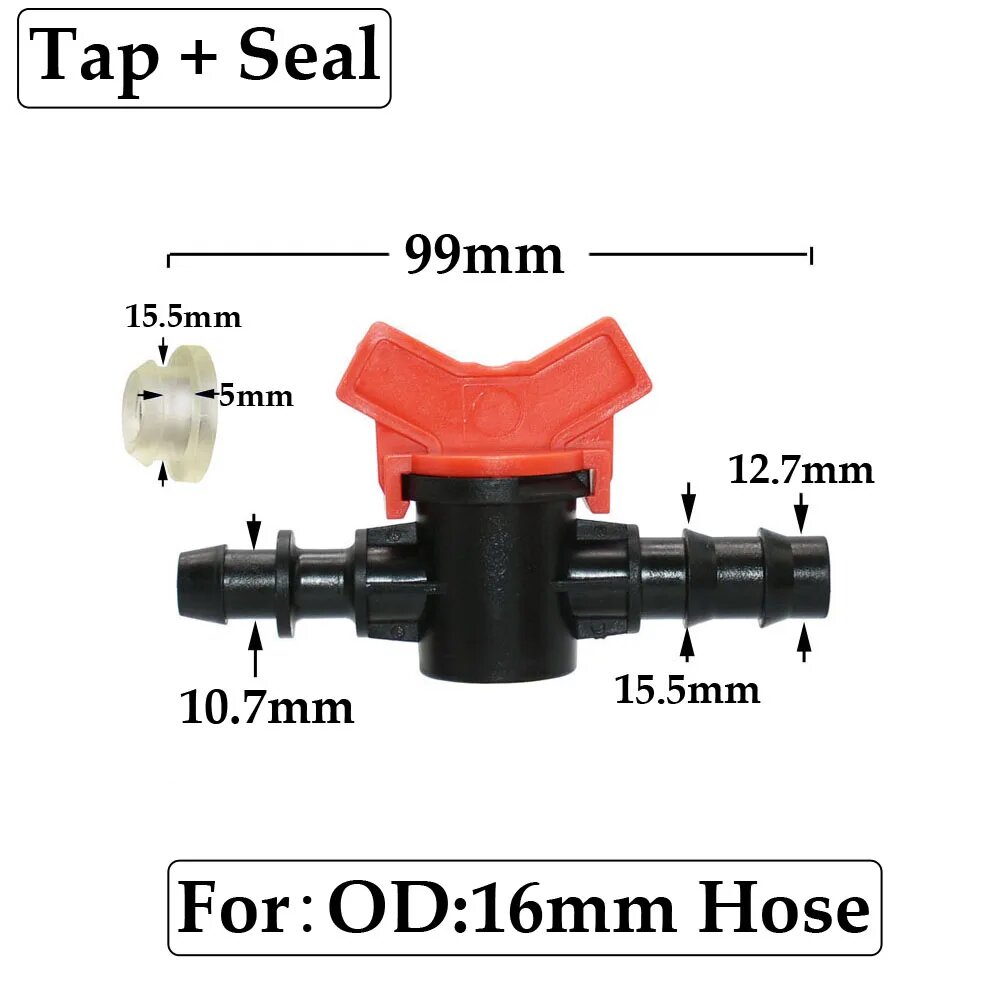 Пластиковые запорные клапаны ZWDZJL для шланга 4/7 8/11 10/16/20/25 мм Красный, I