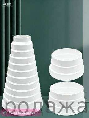 Переходник (соединитель) круглых воздуховодов пластиковый универсальный 200/190/180/170/160/150/125/120/100/80 мм, ERA PU16.15.12,5.12.10.8