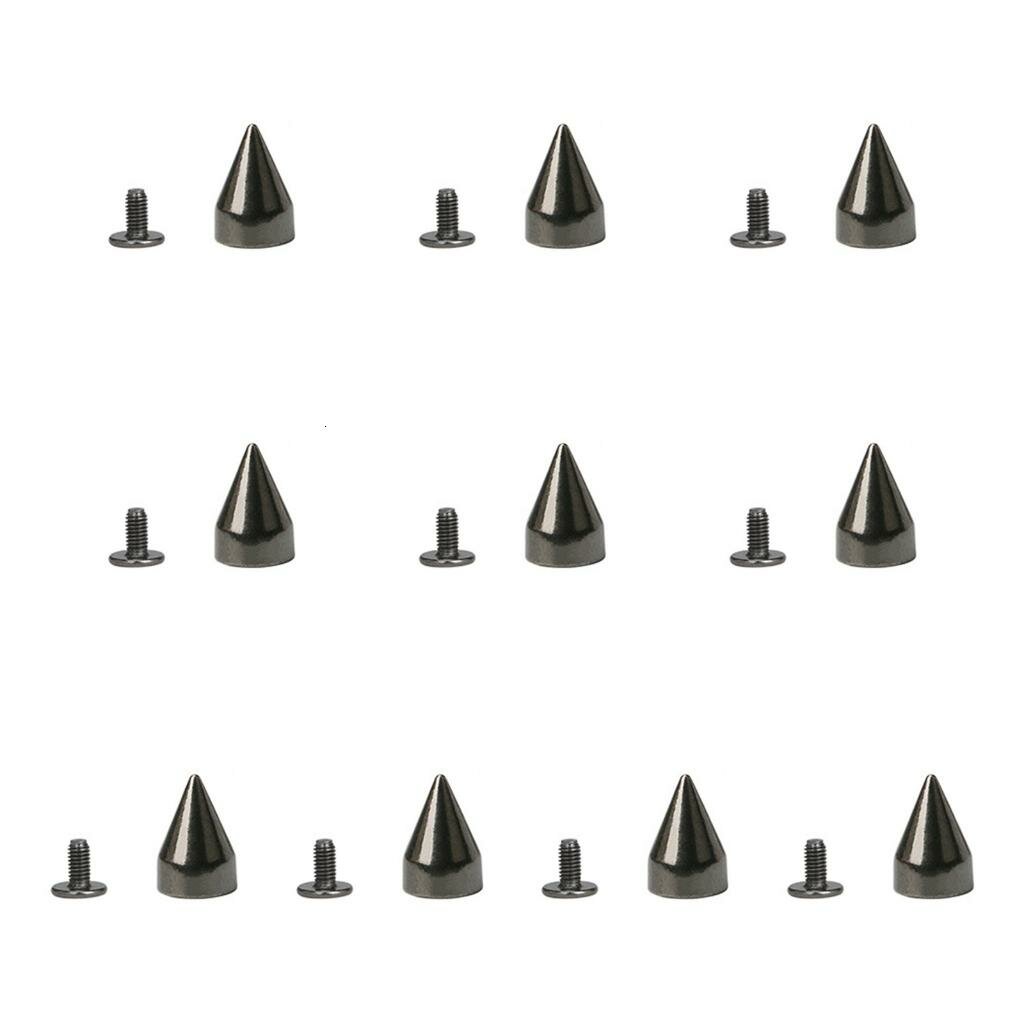 Спайки для обуви (10 шт.), пистолет черный - 14 толстое дно 10x1