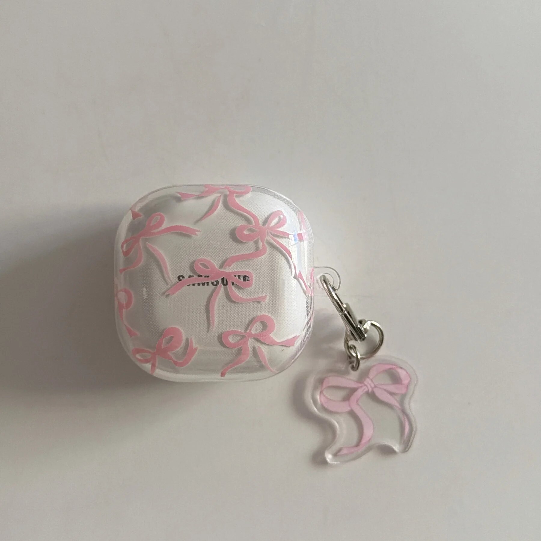 Чехол для наушников с бантом, беспроводная зарядная коробка с Bluetooth для Samsung Galaxy Buds 3 Pro/live/Pro 2/FE/Core, чехол для гарнитуры, Fundas