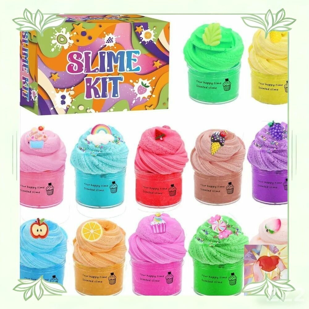 Эксклюзивный набор из 12 штук антистрессового облачного слайма для взрослых