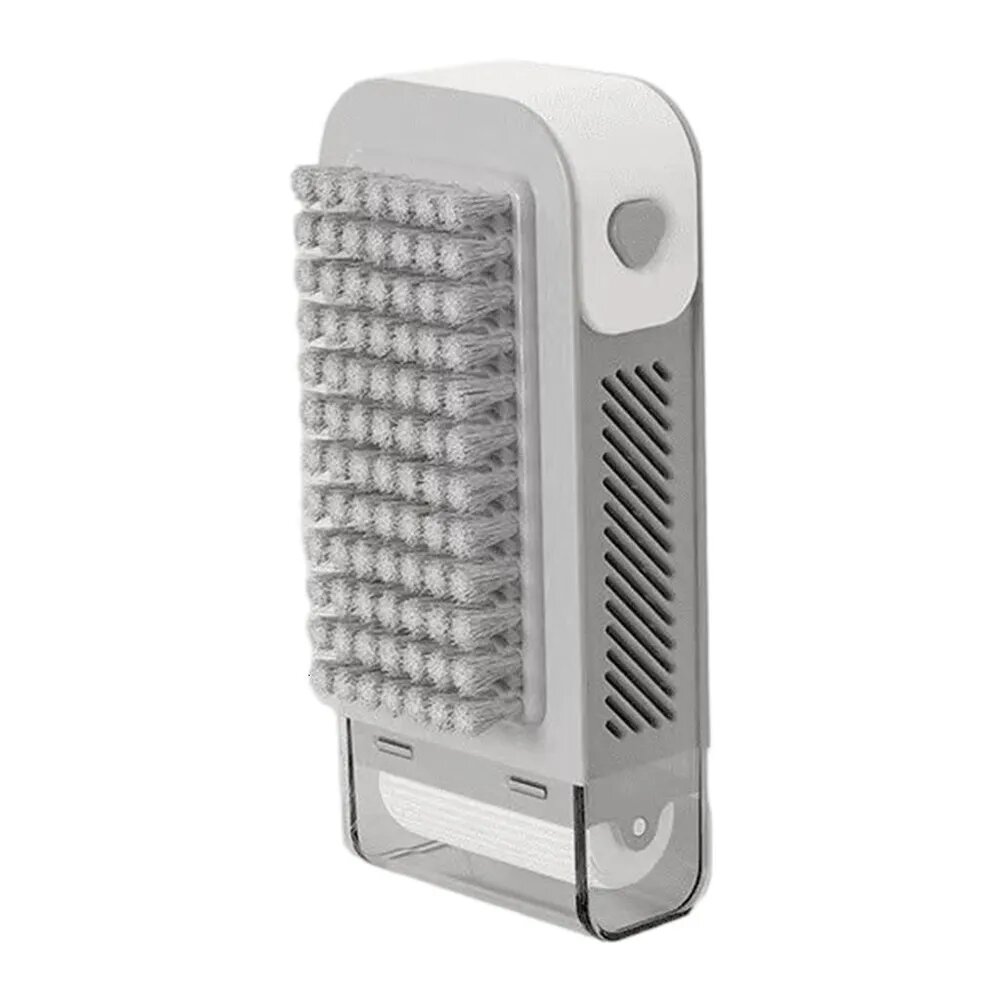 Двухфункциональный контейнер для мыла с щеткой портативный пеногенератор для стирки, кухни, ванной и путешествий, Светло-серый