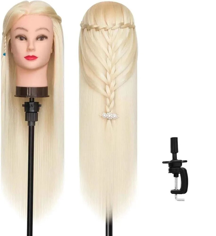 Голова манекен для причесок учебная парикмахерская кукла болванка 60-70CM