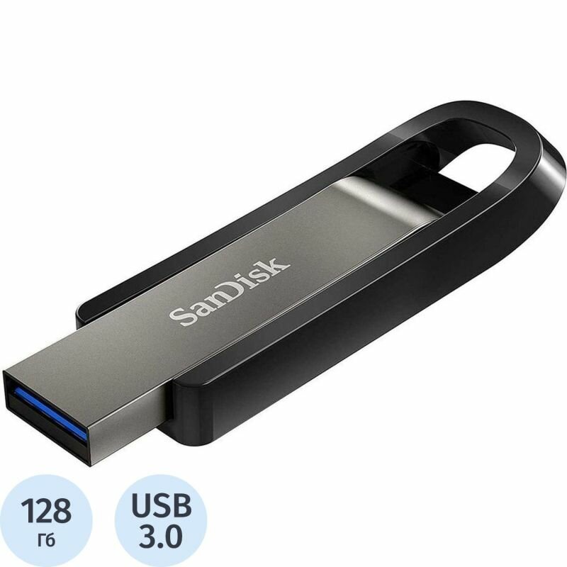 Флеш-память 128GB SanDisk CZ810 Extreme GO, USB 3.2, Black
