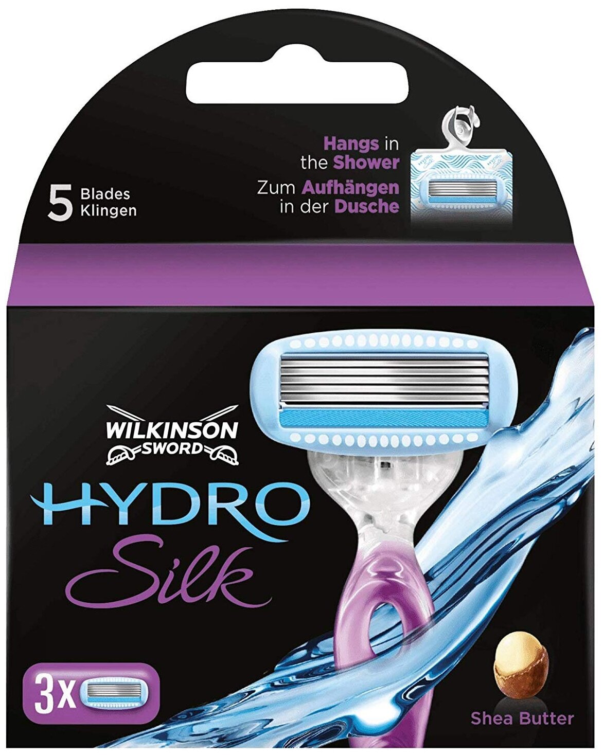 Сменные кассеты для бритья Wilkinson Sword HYDRO5 Silk женские, 5 лезвий, 3 шт. Wilkinson Sword 9231