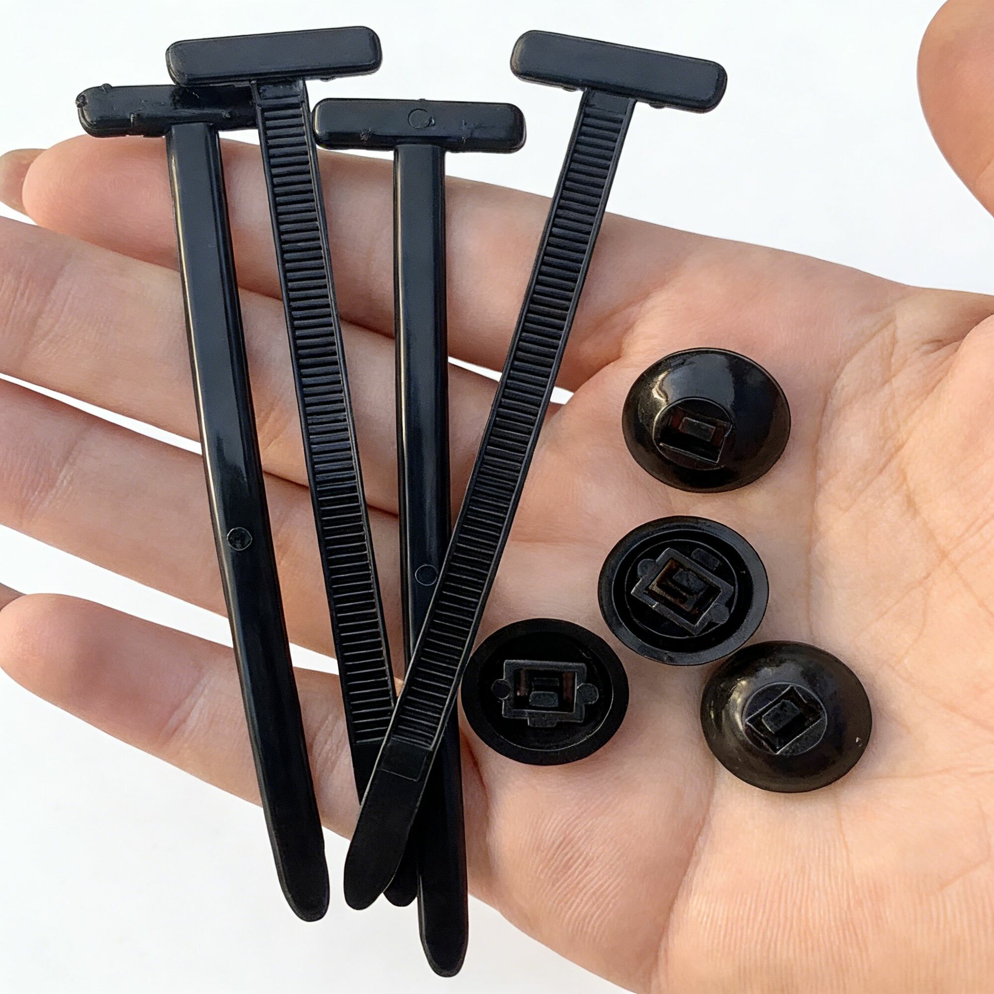 Фиксатор автомобильный, Наружная универсальная пряжка для крепления кабельной стяжки, Клипса крепежная автомобильная,100штук